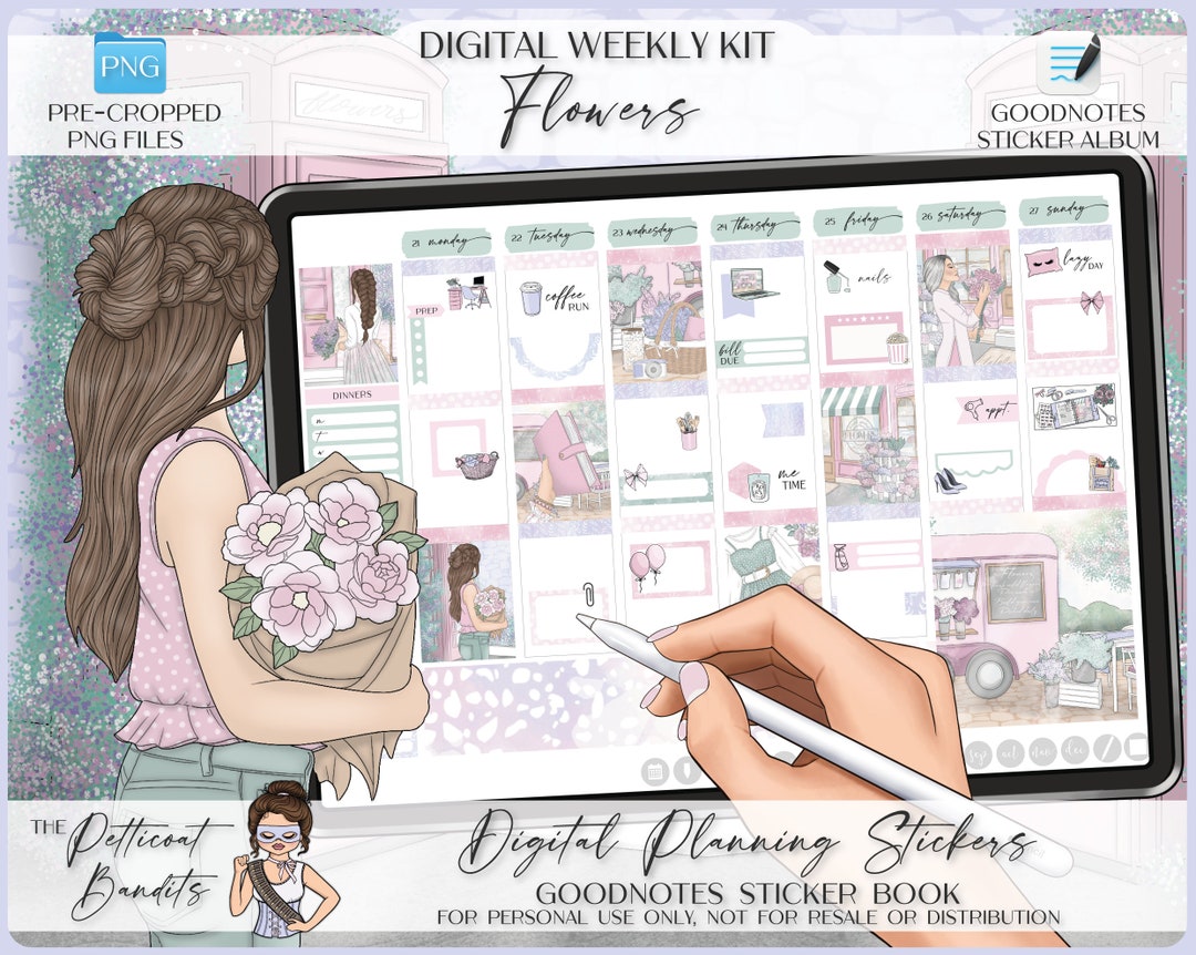 Digital Stickers for Goodnotes | Weekly Planner Kit | iPad Goodnotes ...