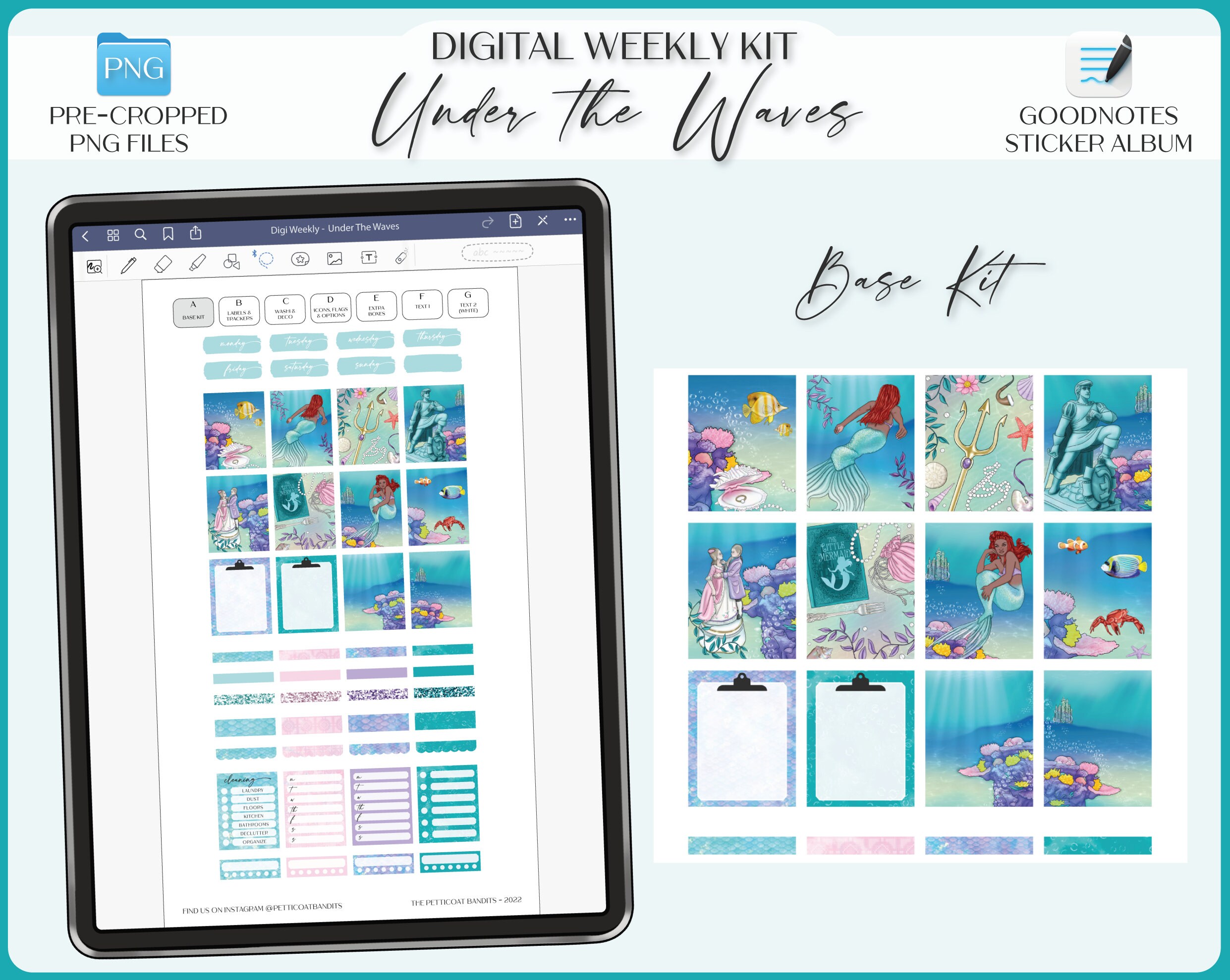 Digital Stickers for Goodnotes Weekly Planner Kit iPad Goodnotes ...