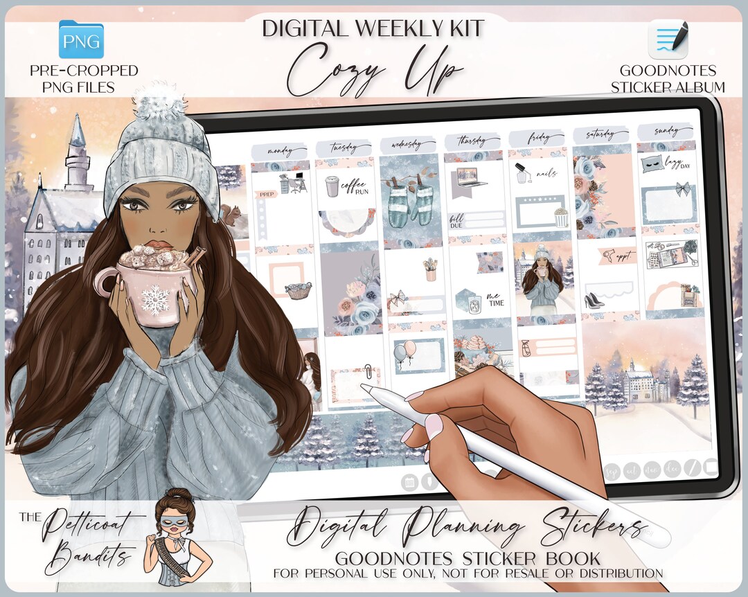 Digital Stickers for Goodnotes | Weekly Planner Kit | iPad Goodnotes ...