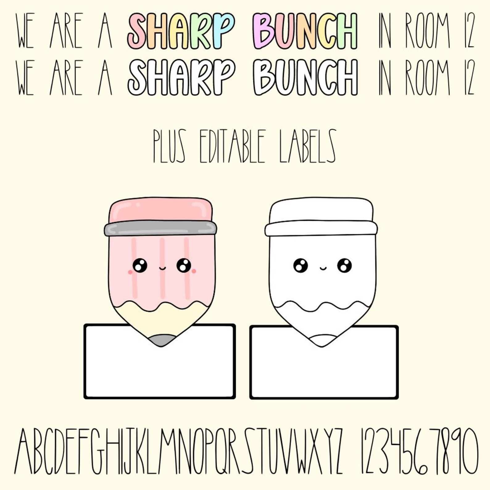 DIGITAL We Are a Sharp Bunch Door Display, Printable, Editable ...