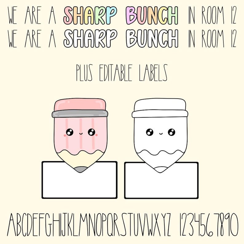 DIGITAL We Are a Sharp Bunch Door Display, Printable, Editable ...