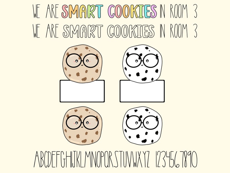 DIGITAL Digital Smart Cookie Door Display, Printable, Editable ...