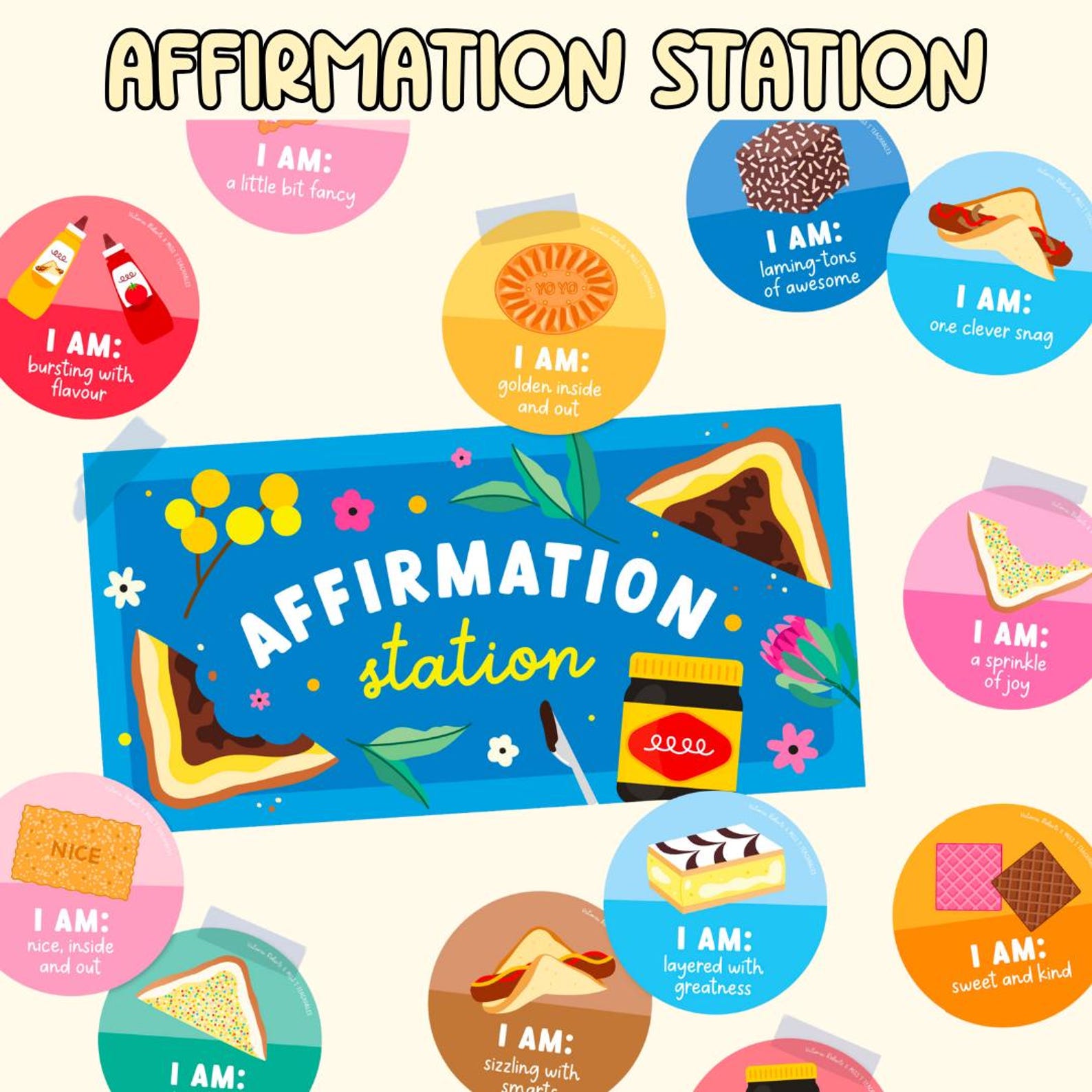 DIGITAL Affirmation Station Printable Well-being Resource, Editable ...