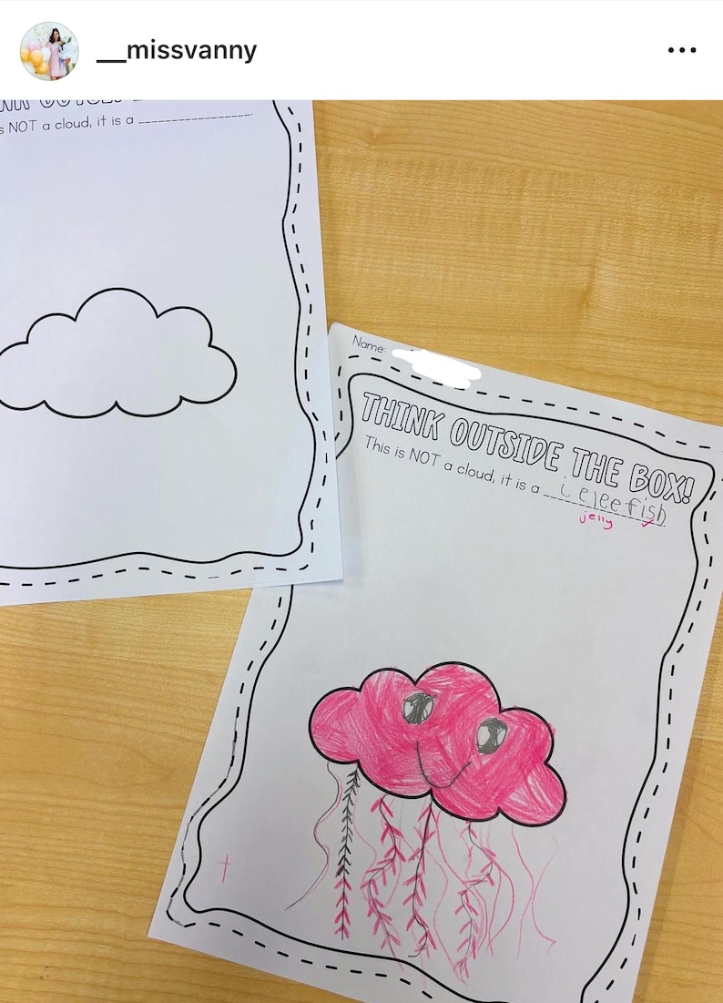 DIGITAL Think Outside the Box Worksheets, Imagination Resources ...