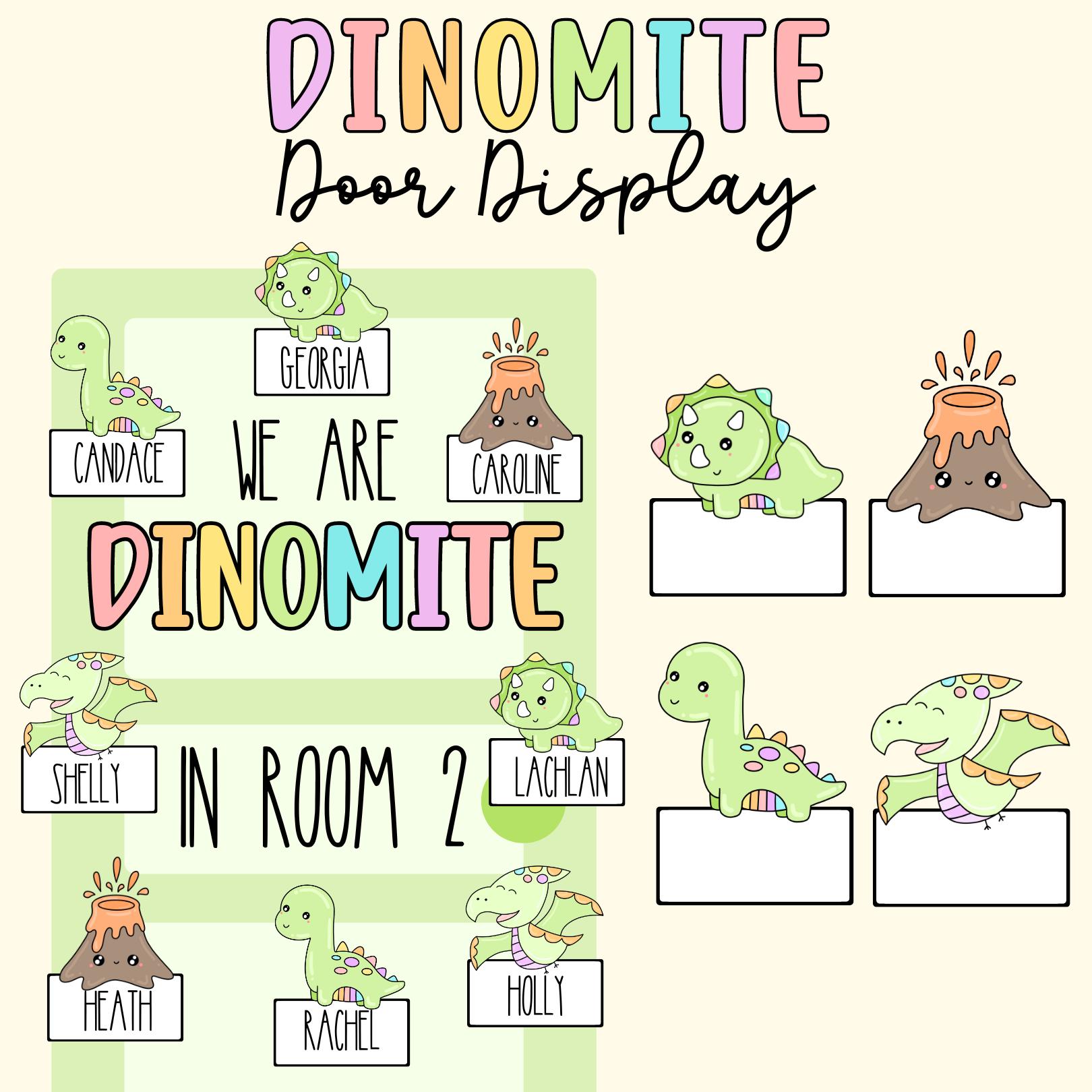 DIGITAL We Are Dinomite Door Display, Printable, Editable, Download ...