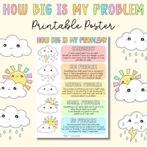 DIGITAL How Big is My Problem Poster, Emotional Regulation, Classroom ...