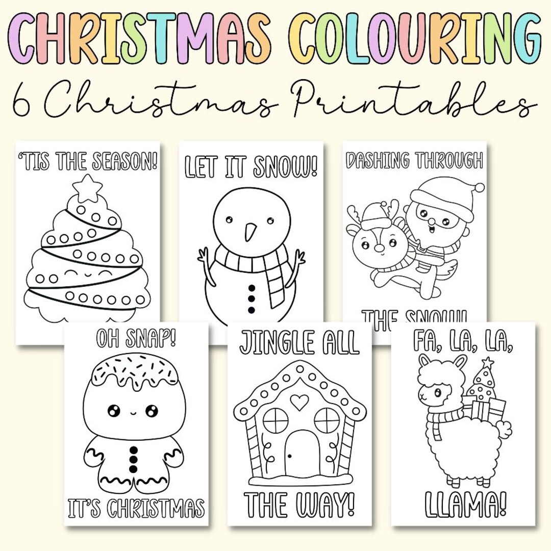 DIGITAL Christmas Colouring in Sheets | Calm Wellbeing Medtation ...