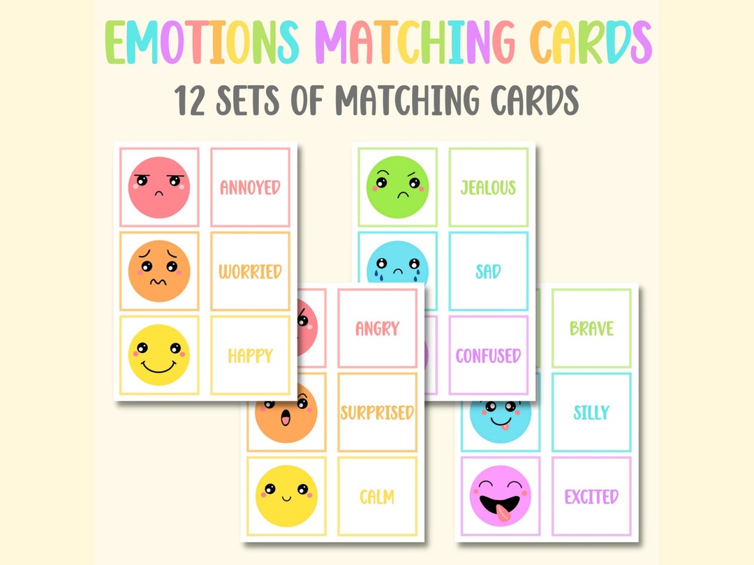 DIGITAL Emotion Matching Card Game | Teachers, Educators and Student ...