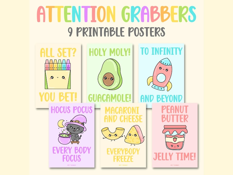 DIGITAL Attention Grabber Posters for Classroom Teachers and Educators ...