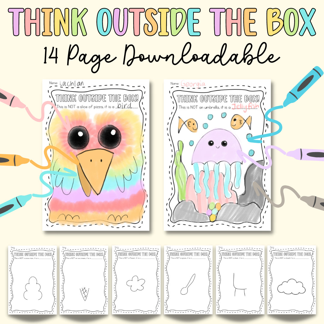 DIGITAL Think Outside the Box Worksheets, Imagination Resources ...