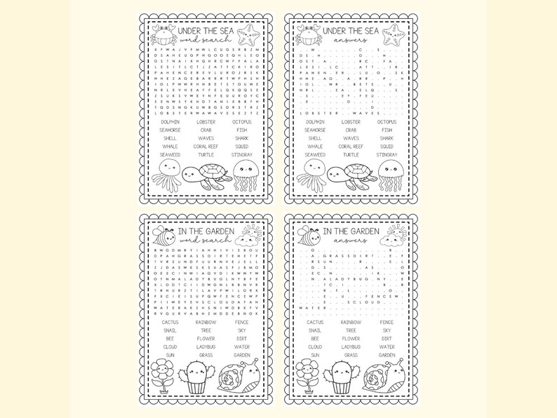 DIGITAL Word Search, Free Time Activities, Kids Word Search, Worth ...