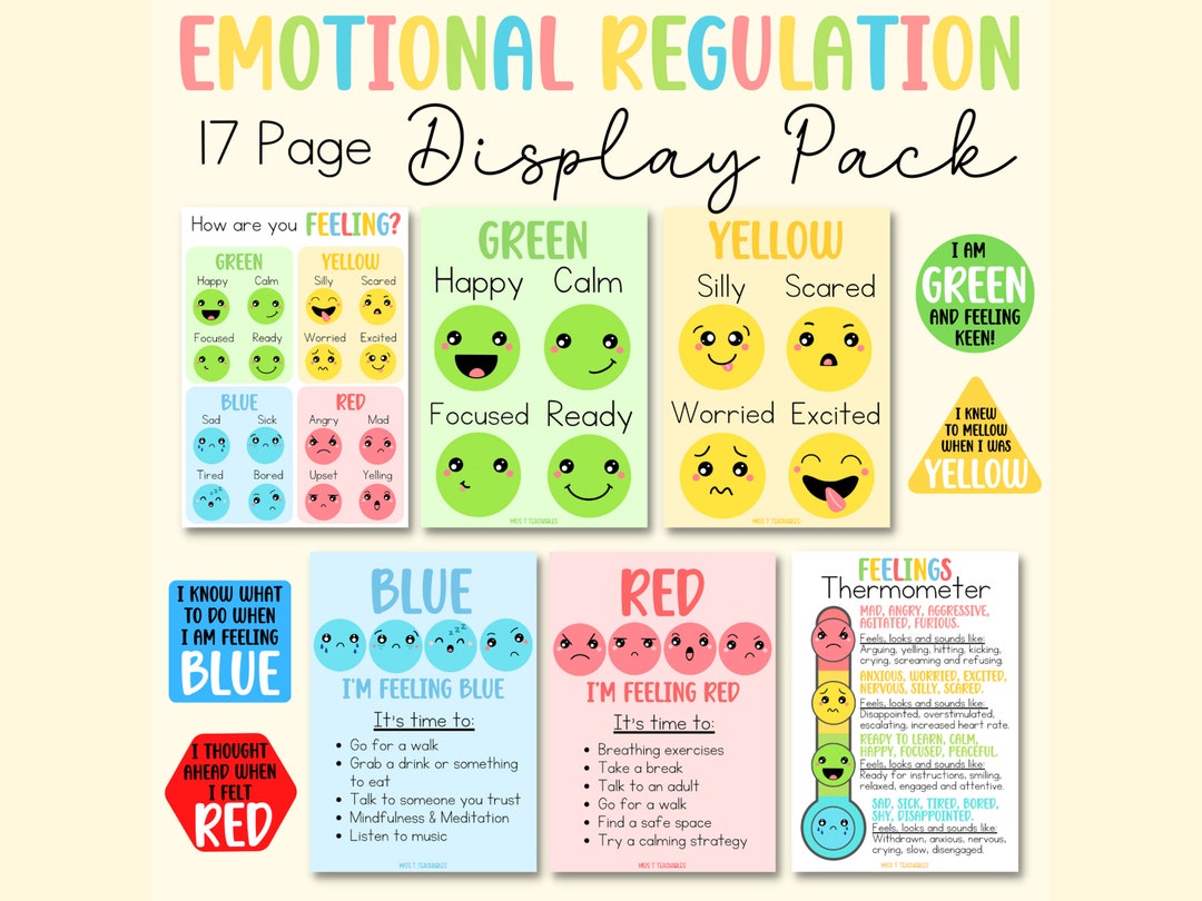 DIGITAL Emotional Regulation Display Pack, Classroom Decor, Areas of ...