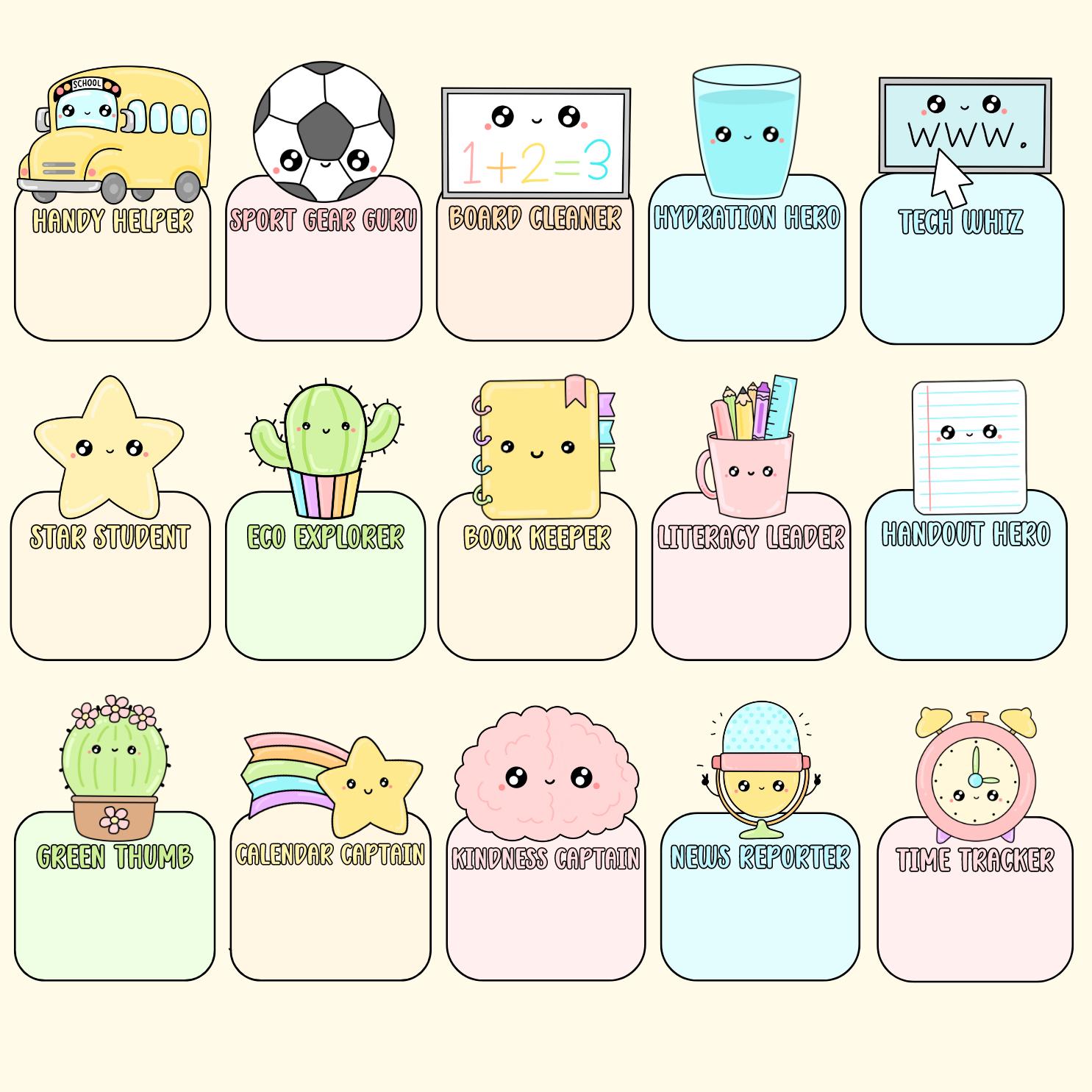 DIGITAL Classroom Jobs Display, Printable, Editable Canva Template ...