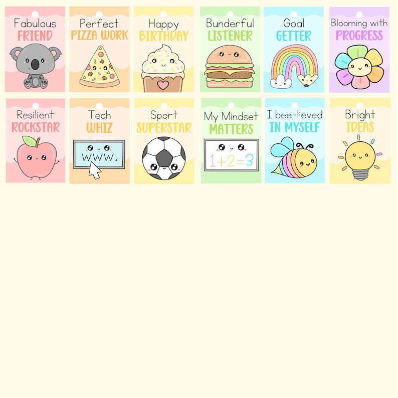 DIGITAL Brag Tags, Bright and Fun Illustrations, School Counselor, Calm ...