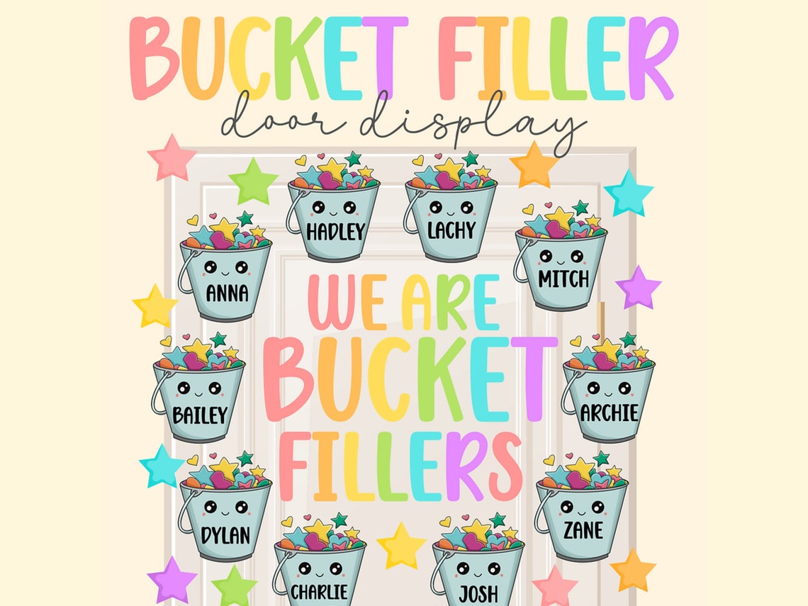 DIGITAL Bucket Filler Door Display, Printable, Editable, Download, Have ...