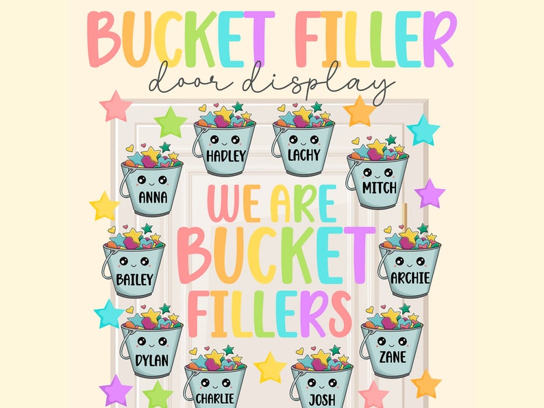 DIGITAL Bucket Filler Door Display, Printable, Editable, Download, Have ...
