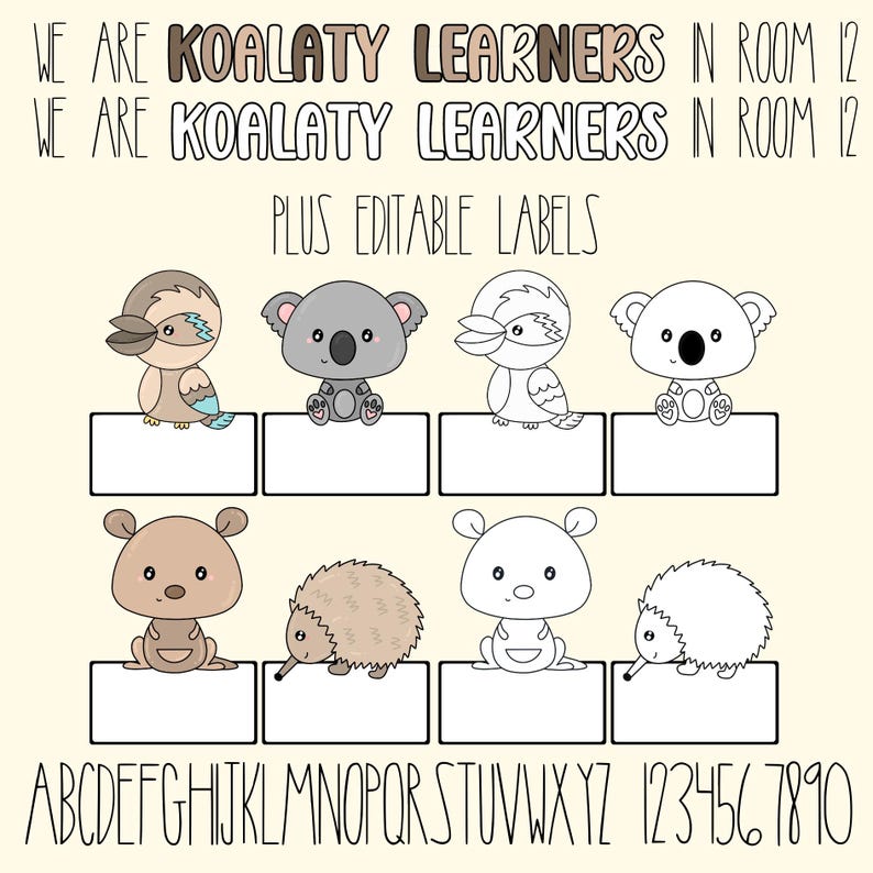 DIGITAL Koalaty Learners Door Display, Printable, Editable, Bulletin ...