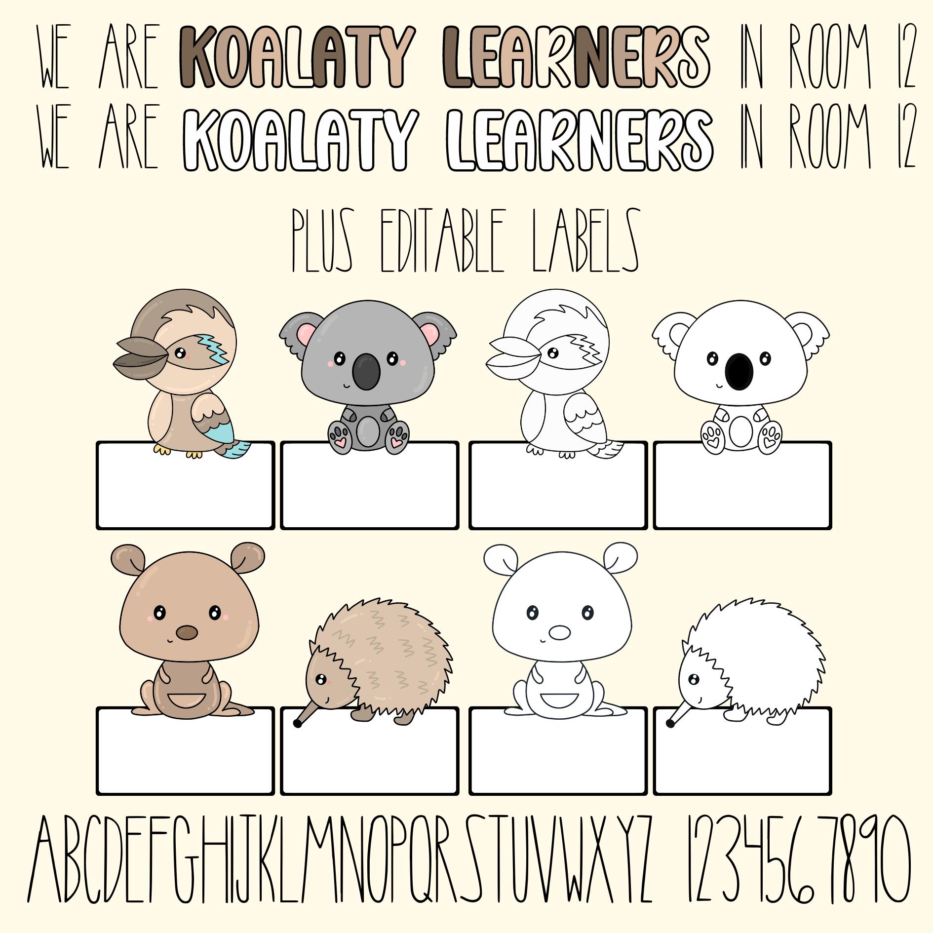 DIGITAL Koalaty Learners Door Display, Printable, Editable, Bulletin ...