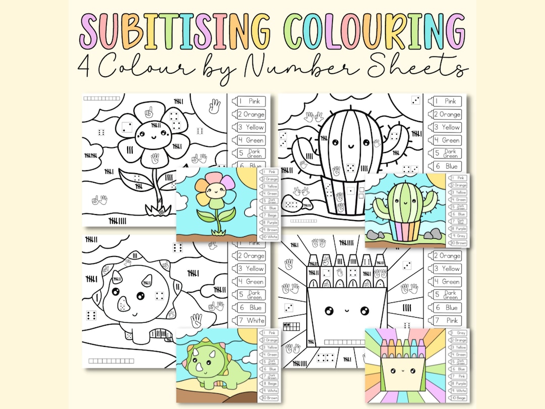 DIGITAL Subitising Colour by Number, Mathematics, Colouring, Color by ...