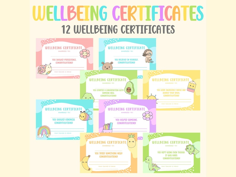 DIGITAL Wellbeing Praise Certificates for Milestones | Teachers ...