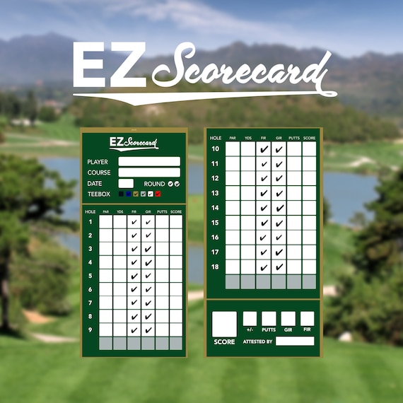 Simple Easy Digital Golf Scorecard Reusable Template - Etsy