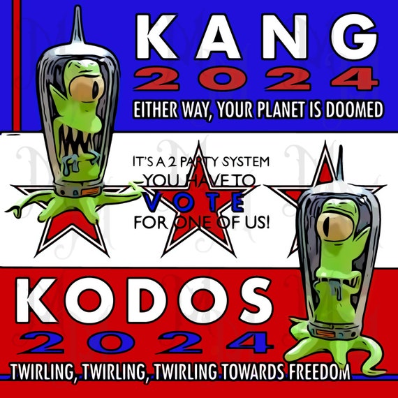 Kang and Kodos 2024 8 X 8 Digital Art Print - Etsy
