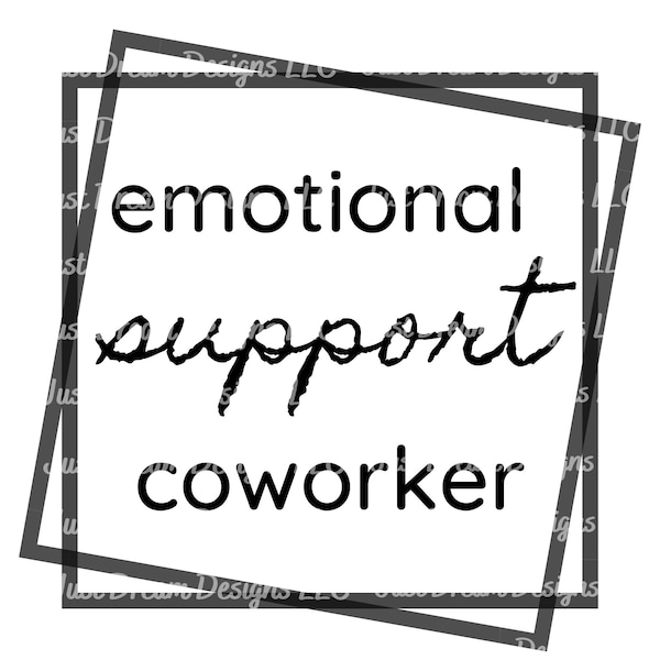 Emotional Support Coworker Svg - Etsy New Zealand