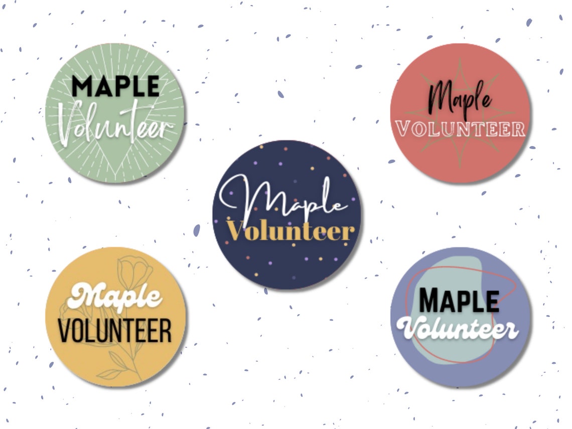 Customizable Volunteer Buttons | Canva Template (1 Inch Buttons ...