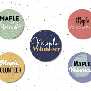 Customizable Volunteer Buttons | Canva Template (1 Inch Buttons ...