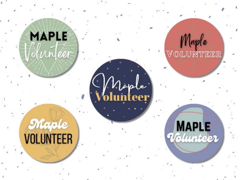 Customizable Volunteer Buttons | Canva Template (1 Inch Buttons ...
