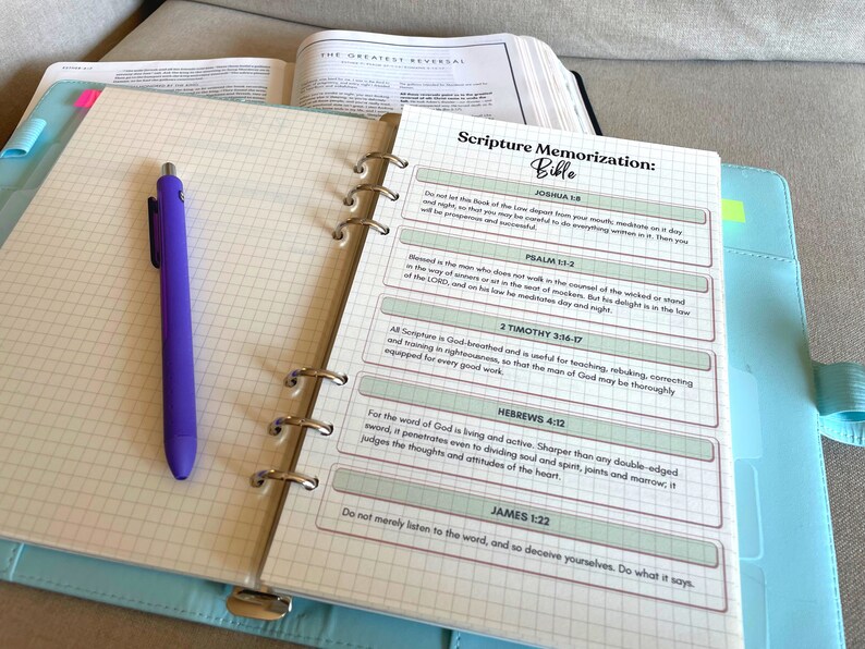 Scripture Memorization - 25 Essential Verses Part 1 | Printable A5 ...