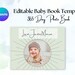 Editable Baby Book Template | 365 Day Baby Book Canva Template | First ...