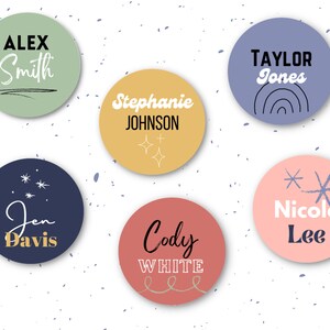 Customizable Name Buttons | Canva Template (2 1/4 Inch Buttons) | Fun ...