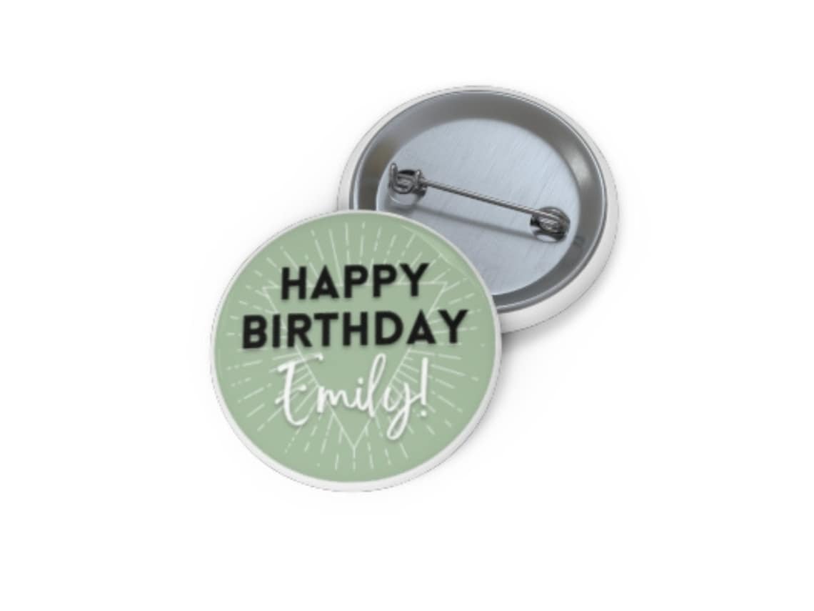 Customizable Happy Birthday Buttons | Canva Template | Birthday Party ...