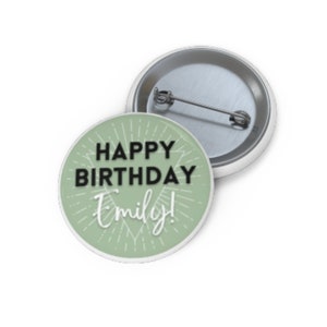 Customizable Happy Birthday Buttons | Canva Template | Birthday Party ...
