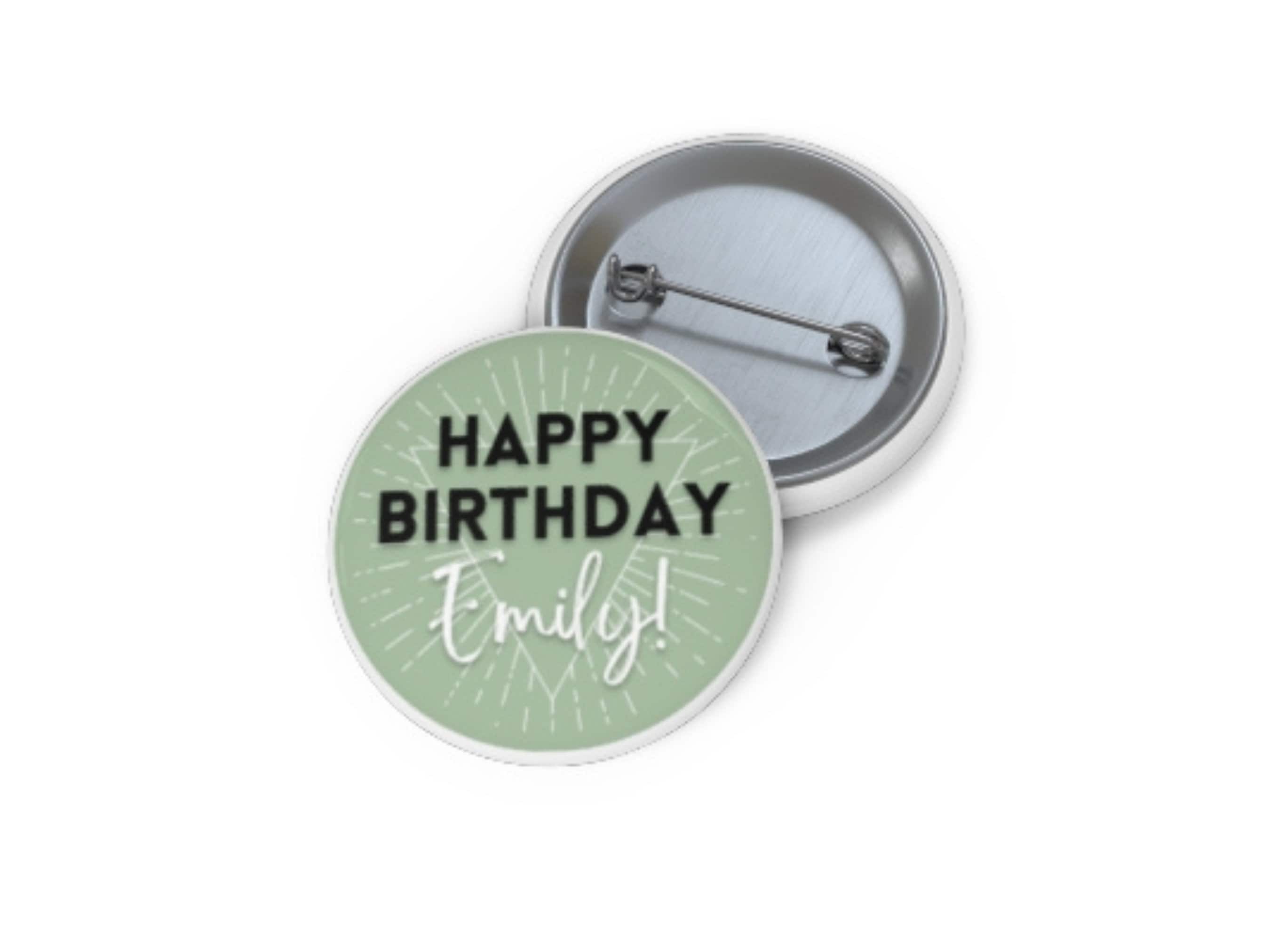 Customizable Happy Birthday Buttons | Canva Template | Birthday Party ...