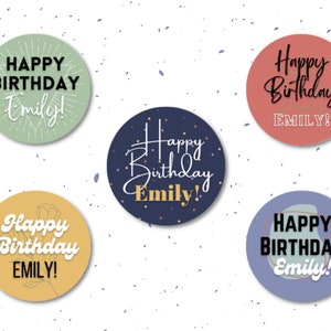Customizable Happy Birthday Buttons | Canva Template | Birthday Party ...