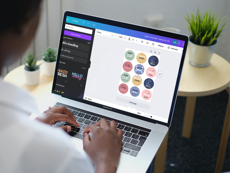 Customizable Name Buttons | Canva Template (2 1/4 Inch Buttons) | Fun ...