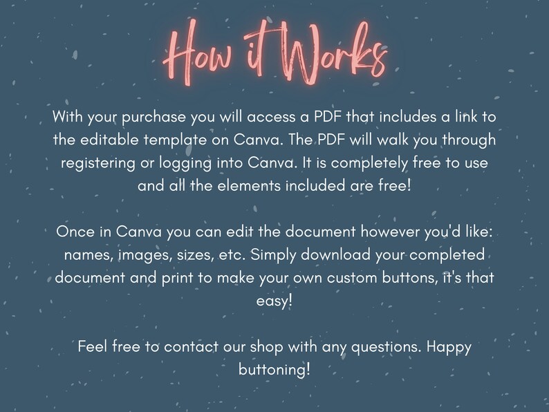 Customizable Modern Name Buttons | Canva Template (2 1/4 Inch Buttons ...