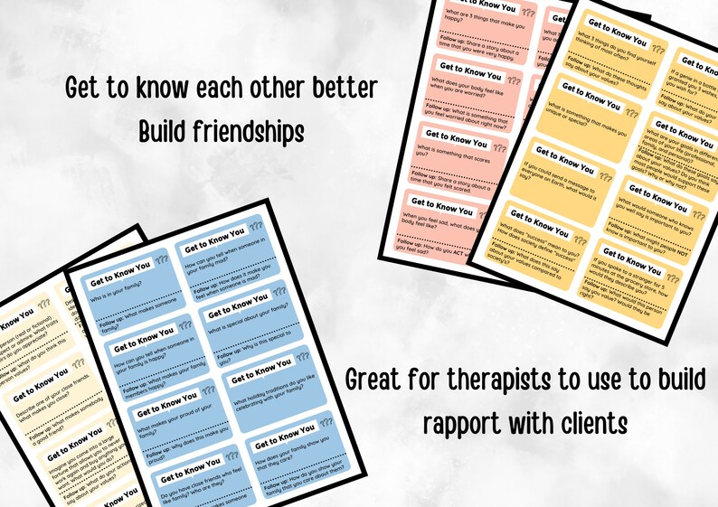 Conversation Starter Talking Cards Friendship Building, Teacher ...