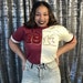 Crimson & Cream Color Block 1913 - Etsy