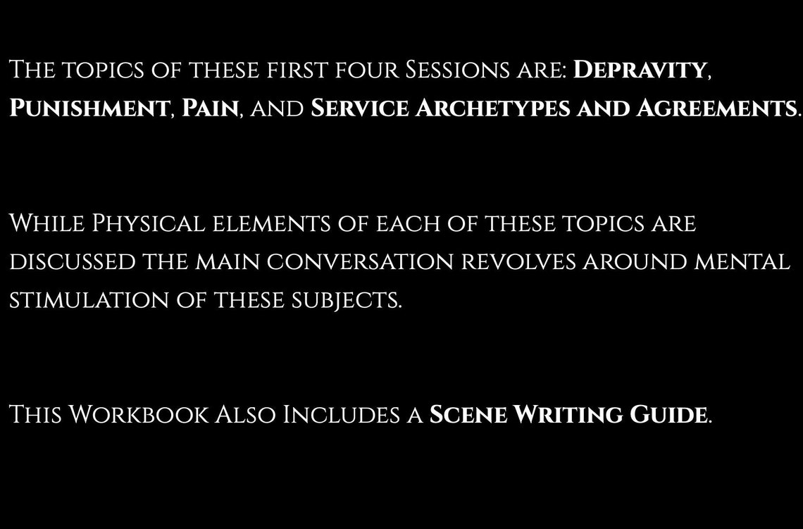 The Dominant's Handbook: Sessions 1-4, Interactive BDSM Workbook, 50+ Page Workbook, Scene ...