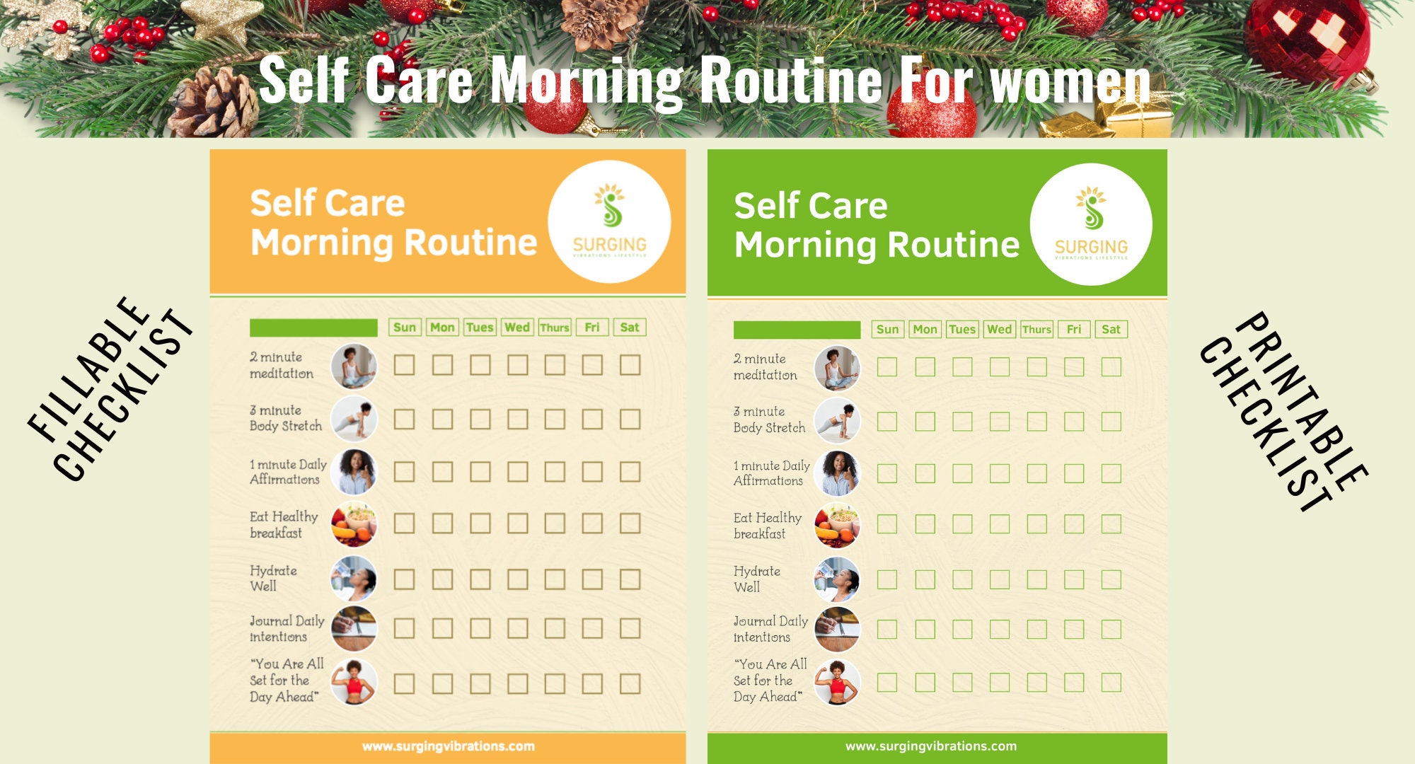 Self Care Morning Routine Self Care Check List Printable - Etsy