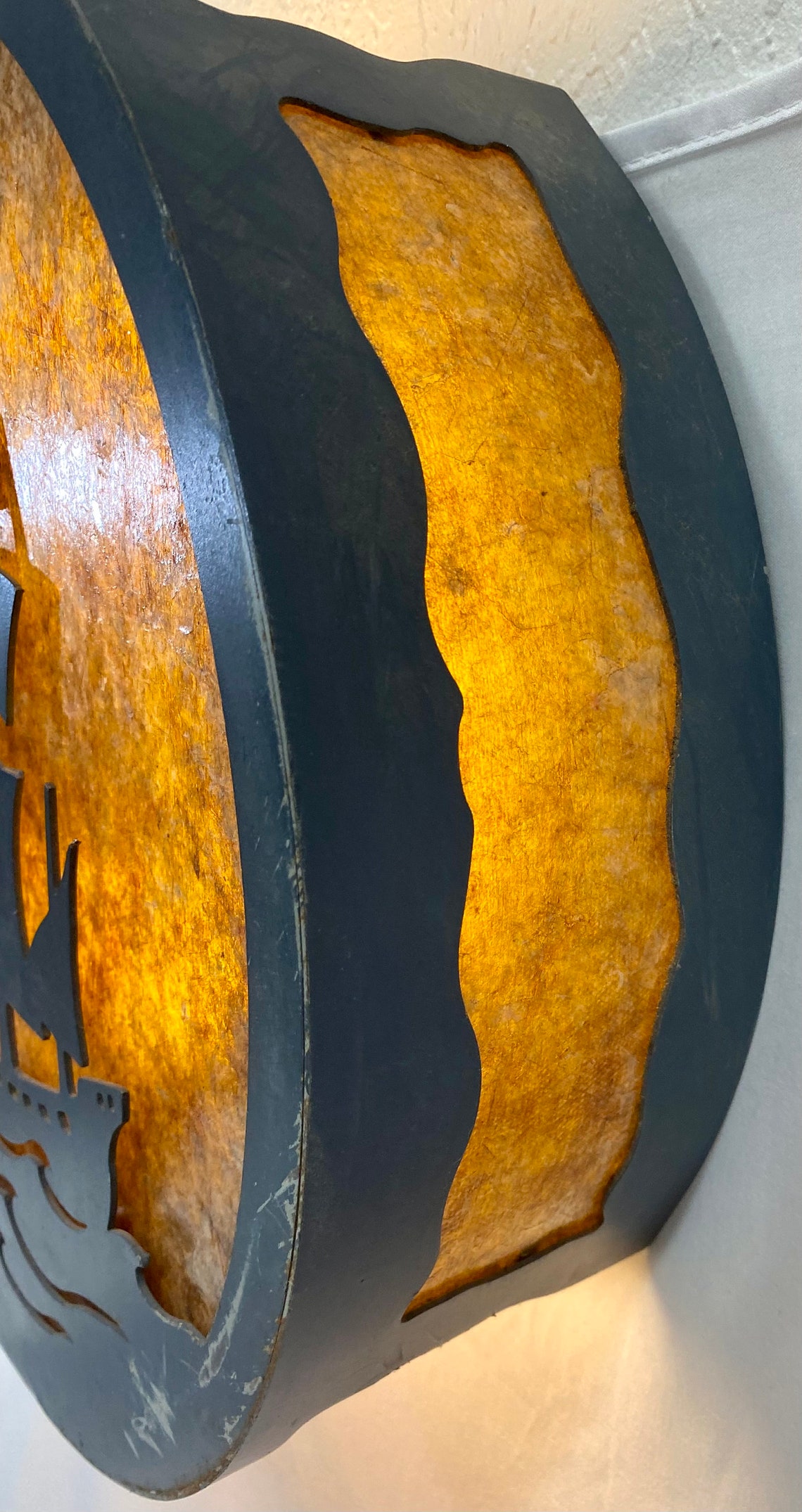 Vintage Metal Nautical Clipper Ship /sailboat Wall Light Fixture or ...