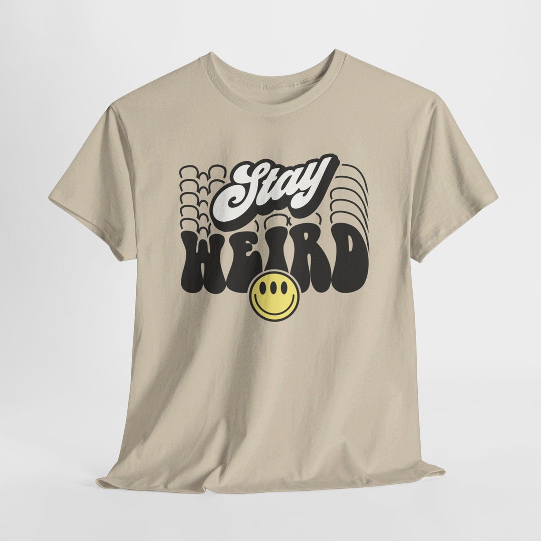 Stay Weird Groovy Three Eyed Smiley Unisex Heavy Cotton Tee - Etsy
