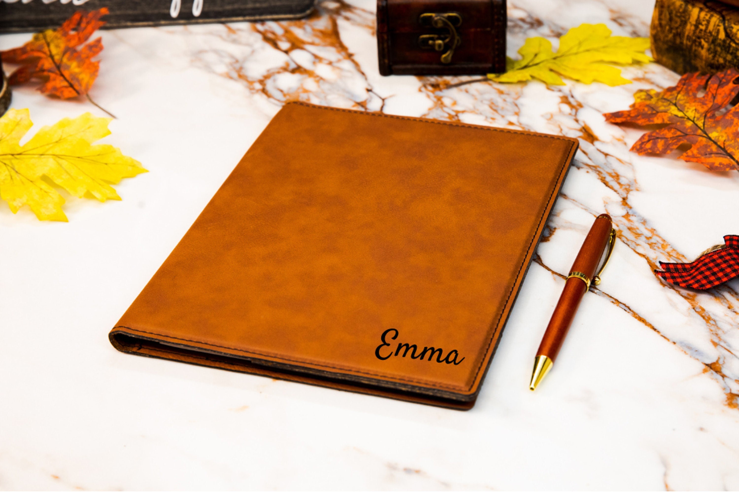 Custom Leather Portfolio Gift for Men Letter Size Organizer - Etsy