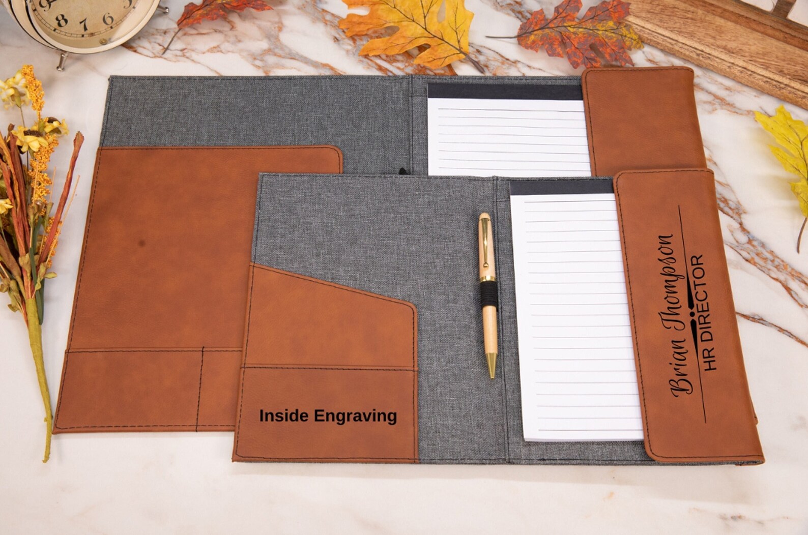 Personalized Leather Padfolio Custom Leather Portfolio - Etsy