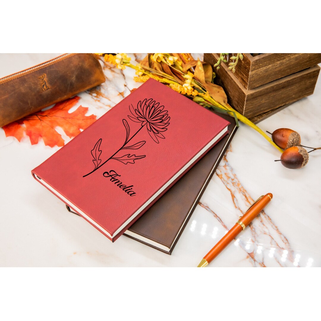 Birth Flower Journal | Customized Birth Month Flower Journal | Gift for ...