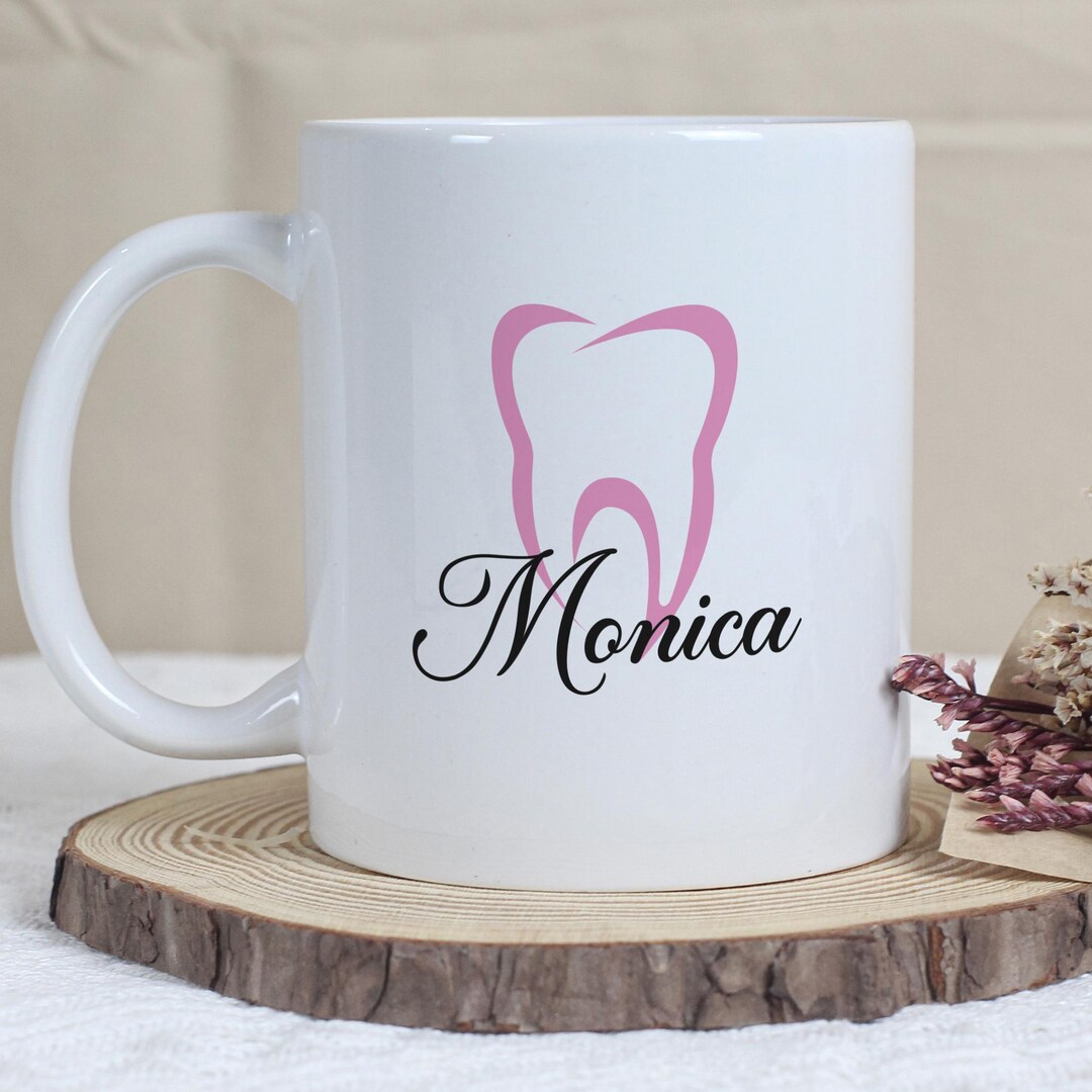 Personalized Dentist Mug, Dental Name Mug, Custom Tooth Cup, Dentist ...
