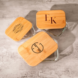 Custom Glass Container, Food Glass Storage, Kitchen Gift, Storage ...